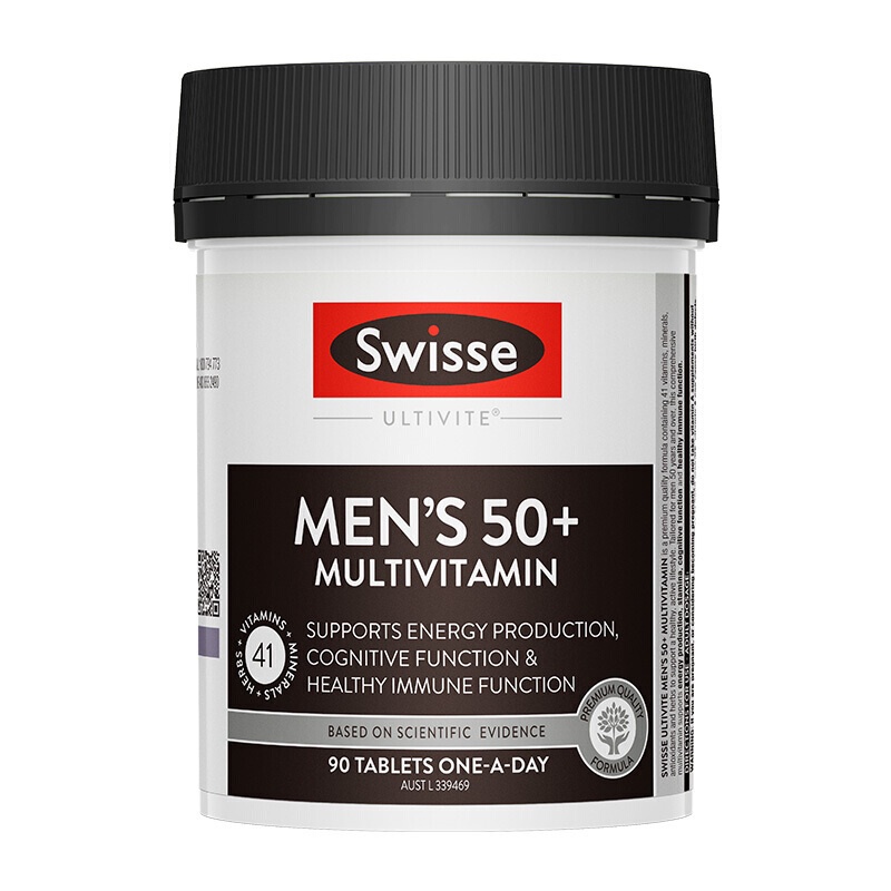Australia Swisse 50+ Men's Multivitamin Tablets 90 Capsules for Middle-aged and Elderly Men Over ...