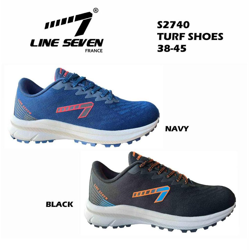 LINE 7 S2740 Black & Navy TURF Shoes / Kasut Hoki Hitam & Biru Unisex ...