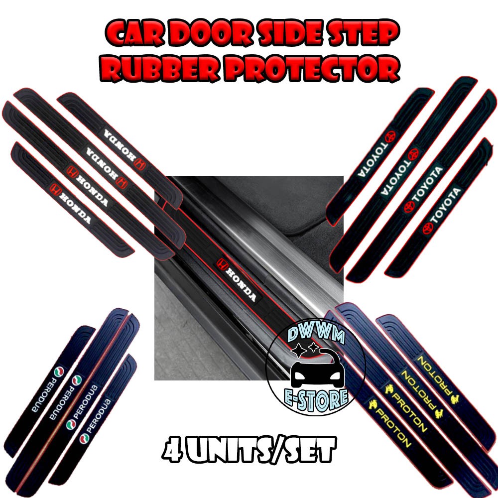 4pcs side door Step Protector Rubber Bumper Guard Honda Perodua Proton ...