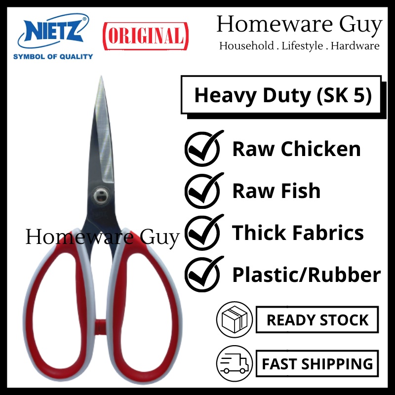 (NIETZ SK5) Multipurpose Heavy Duty Kitchen Scissor Gunting Dapur Bone ...