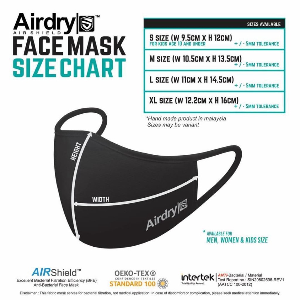 [Ready Stocks] Airdry Reusable Mask Muslimah Friendly Proudly Made in ...