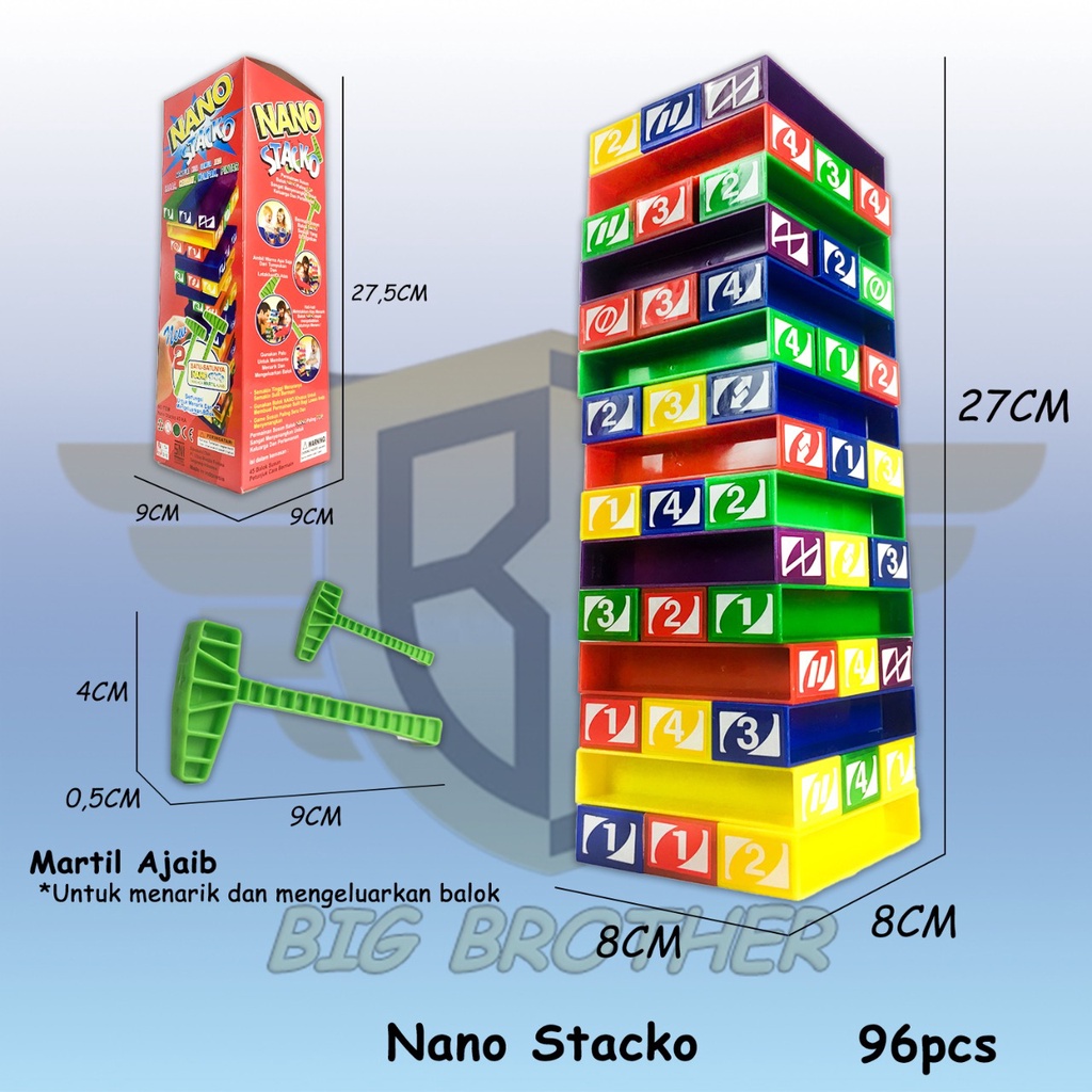 Uno Stacko Stacking Blocks For Big Children's Educational Toys Jumbo ...