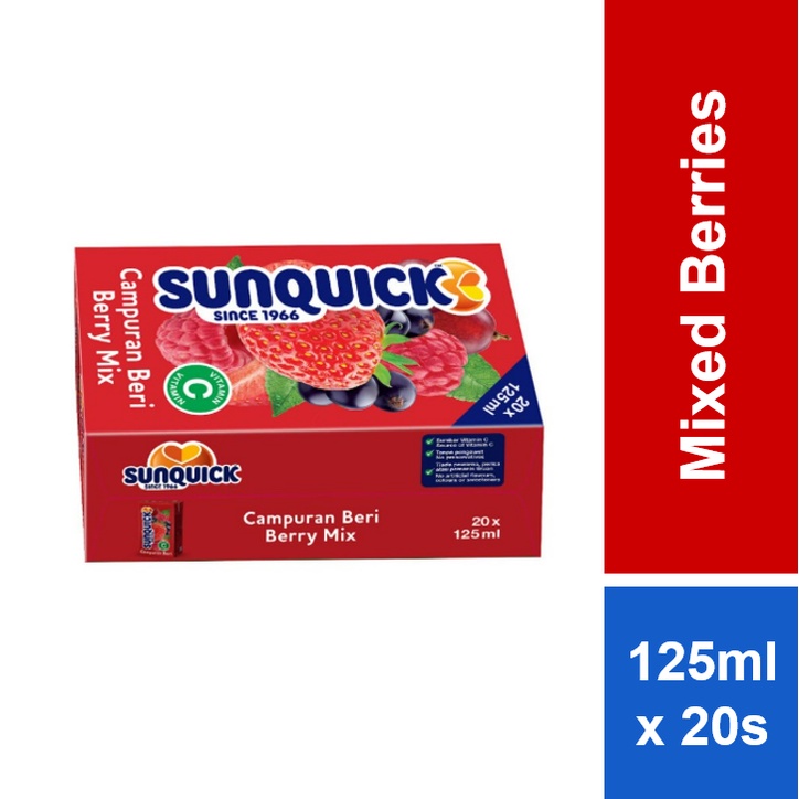Sunquick Fruit Drink Mixed Berries 125ml x 20s | Shopee Malaysia