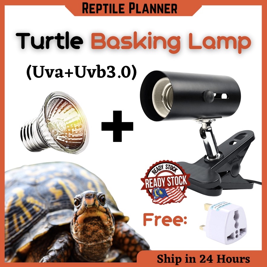 UVA+UVB 3.0 Reptile Lamp Clip-on Bulb Heat Lamp Holder Tortoise Turtle Basking Lamp（三合一陆龟晒背加热 ...