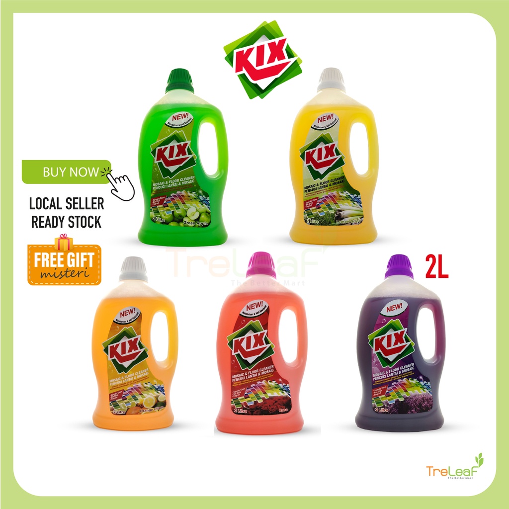 🎁FREE GIFT🎁 KIX MOSAIC & FLOOR CLEANER 2 L/ANTI-BAKTERIA SABUN PENCUCI ...