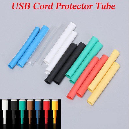 USB Cord Protector Heat Shrink Tube Repair and Protect Cables from wear ...