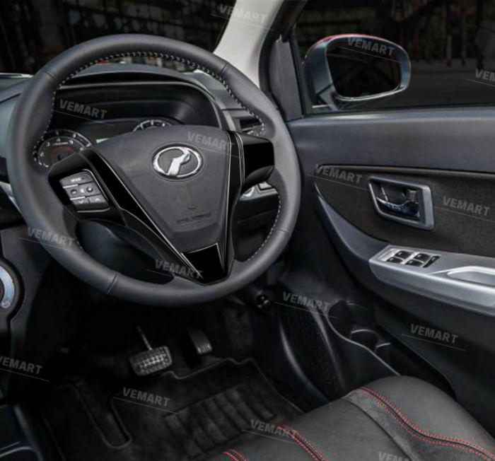 Vemart Perodua axia carbon fiber steering wheel frame cover garnish ...