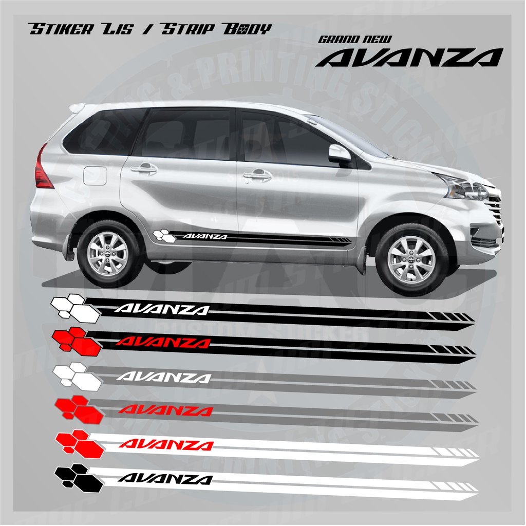 Sticker STRIP / LIS RAND NEW AVANZA - STRIPING LIS BODY NEW AVANZA ...