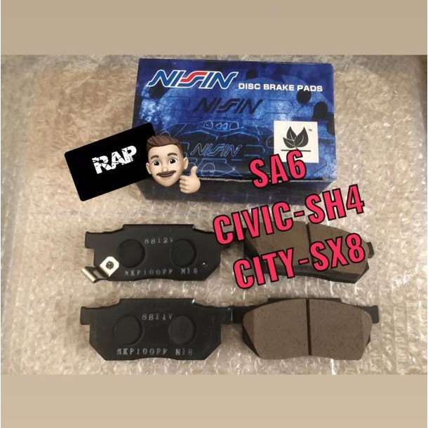 HONDA CIVIC SH4/ACCORD SA6/CITY SX8 FRONT BRAKE PAD (NISSIN JAPAN ...