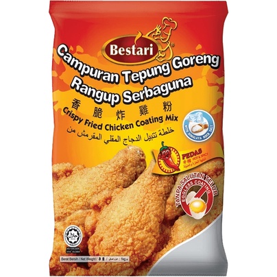 TEPUNG BESTARI HOT & SPICY 1KG TEPUNG GORENG AYAM CRISPY PALING SEDAP ...