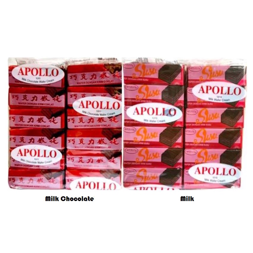 Apollo Chocolate Wafer Cream / Milk Wafer Cream | Shopee Malaysia