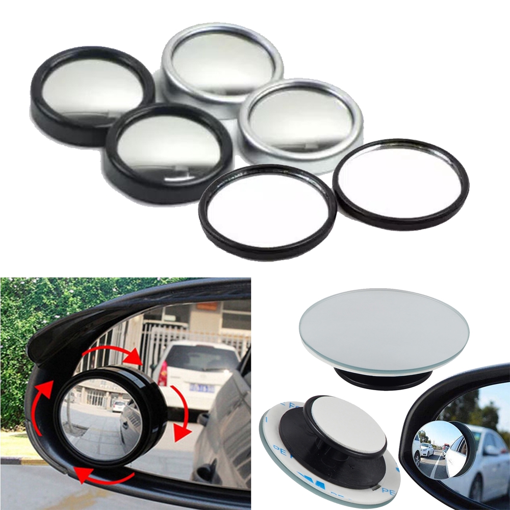 Car Vehicle Blind Spot Mirror Round Convex Side Rear View Wide Angle ...