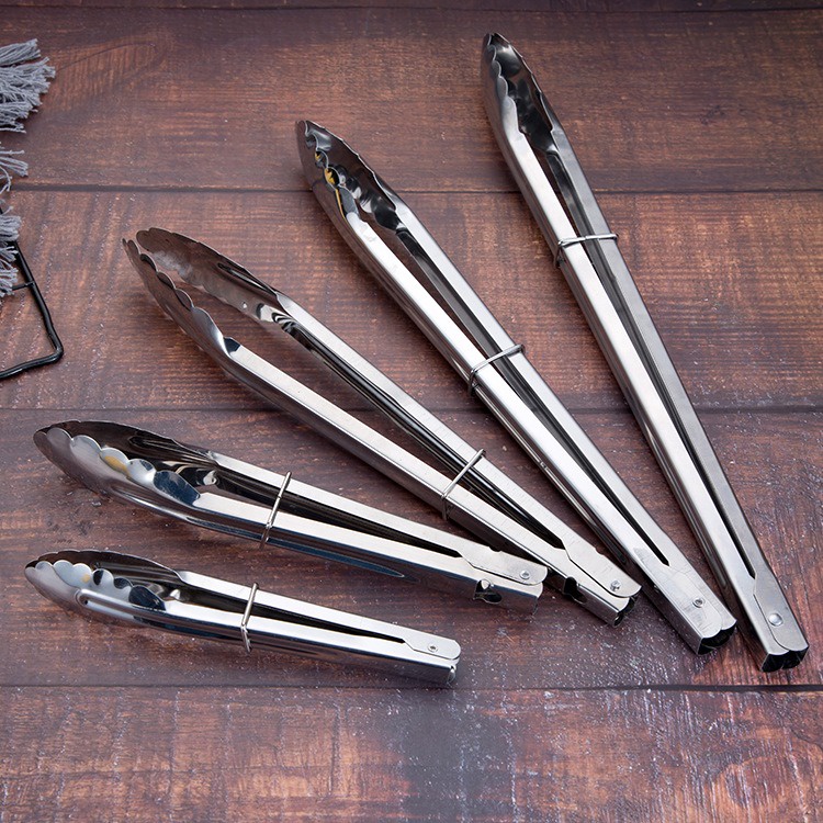 Stainless Steel Tong Food Clip BBQ Tongs Tweezer Penyepit Makanan ...