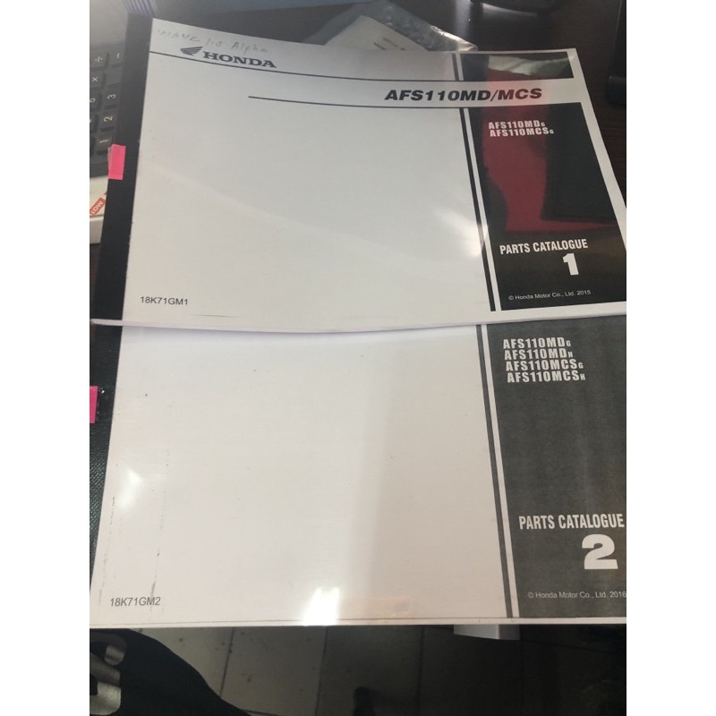 HONDA PART BOOK CATALOGUE WAVE ALPHA V1 / V2 | Shopee Malaysia