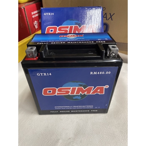 OSIMA GTX14-BS/YTX14-BS BATTERY | Shopee Malaysia