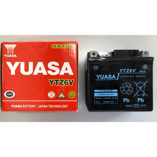 Honda RS150 YTZ6V BATTERY Yuasa VRLA maintenance free Battery | Shopee ...