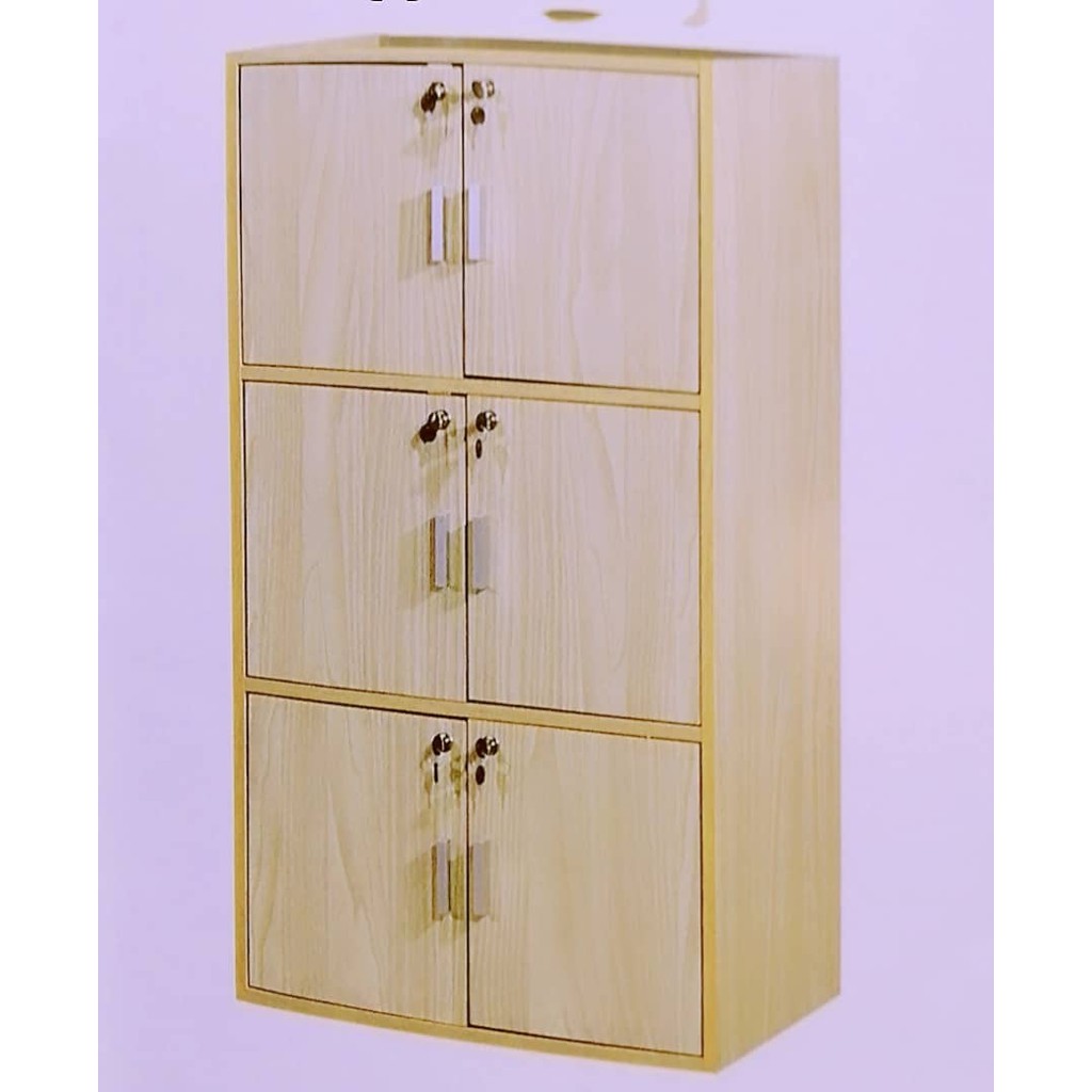 Lockable 3 Tiers Two Door Book Shelf / Display Cabinet | Shopee Malaysia