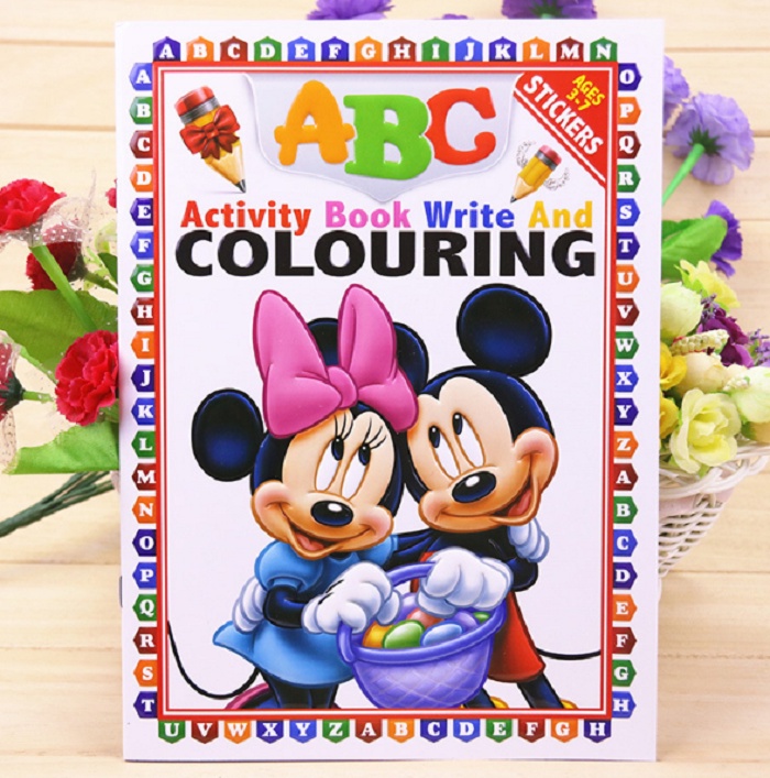 Kids Coloring & Writting Alphabet ABC Book Sticker A4 Size Early ...