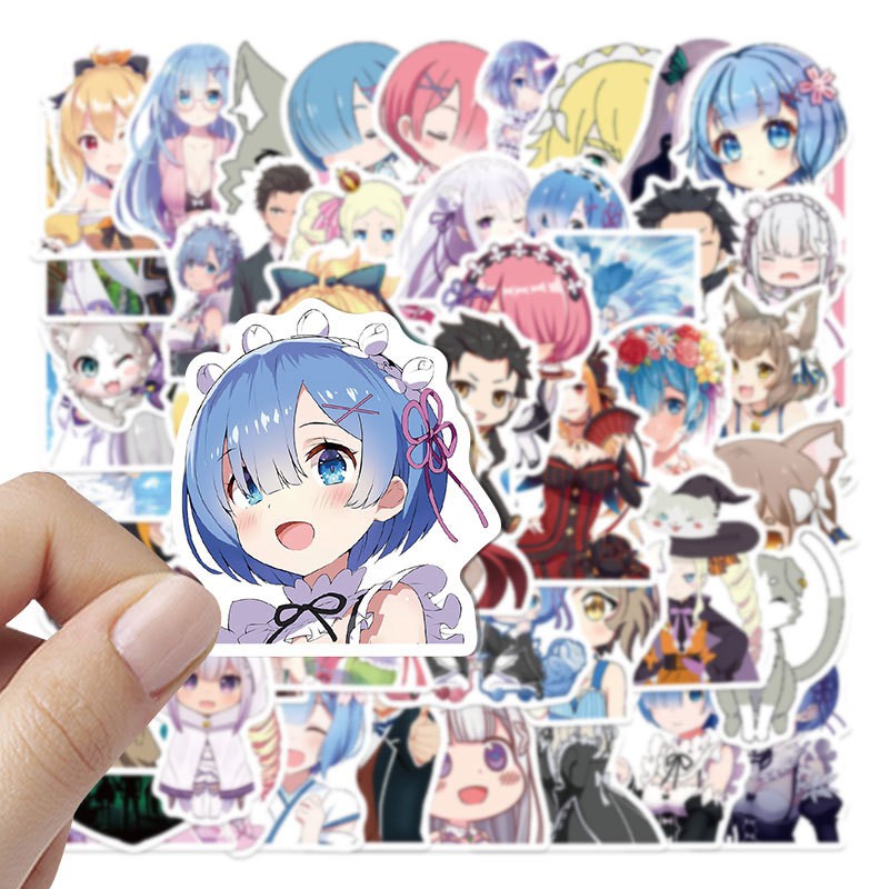 50pcs Anime Re0 Rem Re:Life in a different world from zero Stickers DIY ...