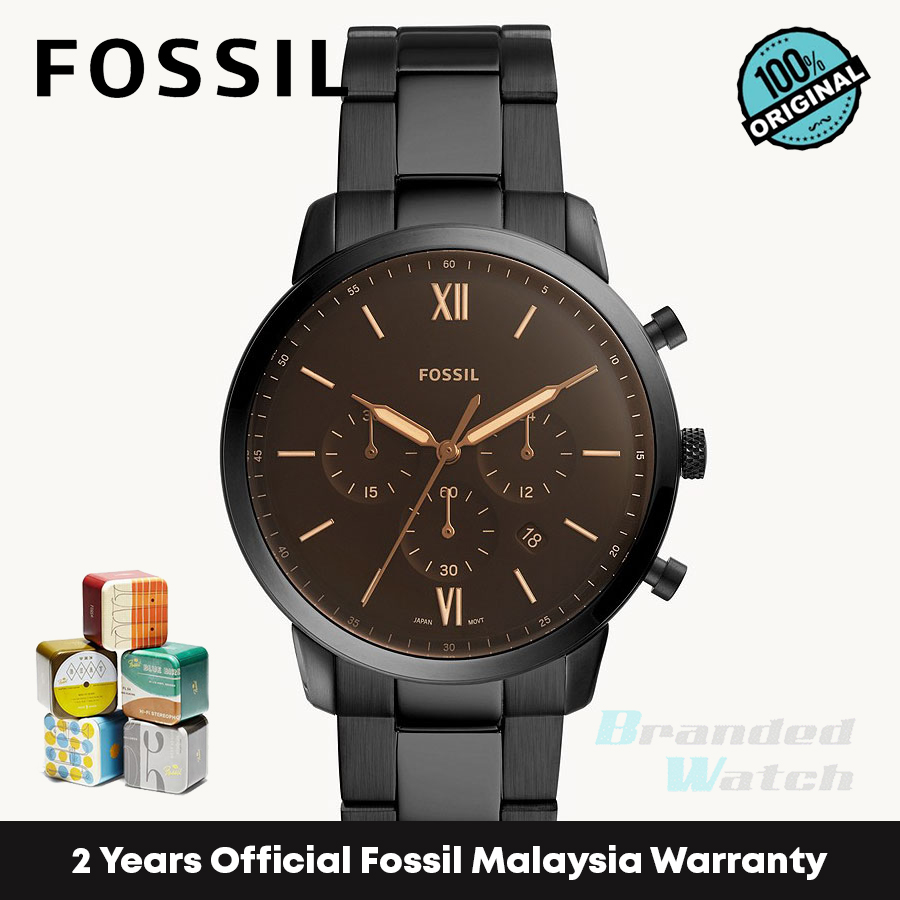 [Official Warranty] Fossil FS5525 Men's Neutra Chronograph Black ...