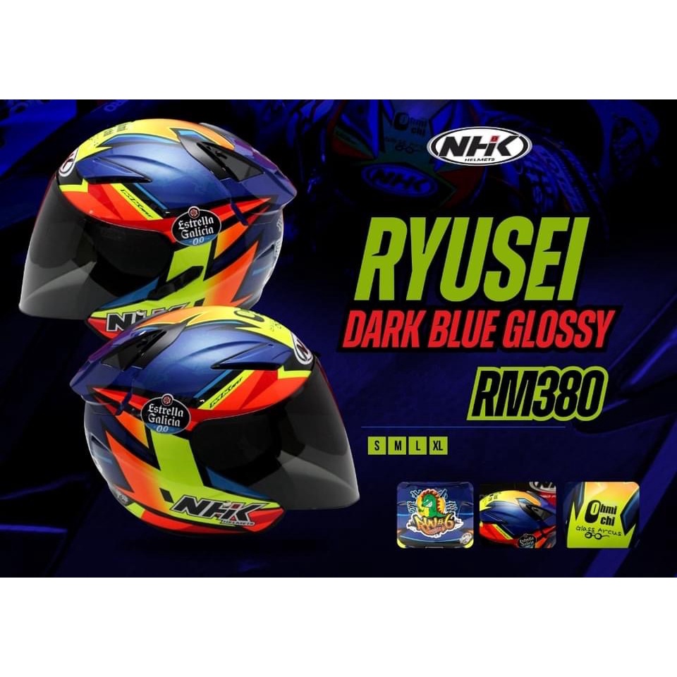 NHK R1 V2.0 Design Motogp RYUSEI YAMANAKA (dual visor) | Shopee Malaysia