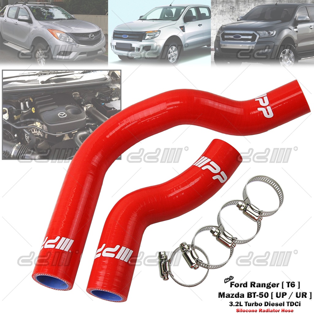 Silicone Radiator Hose Tube Pipe For Ford Ranger T6 T7 T8 2.2 2012-2022 ...