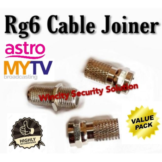 WSS (1set)F Connector Coupler Joiner Coaxial Axto RG6 Cable | Shopee ...