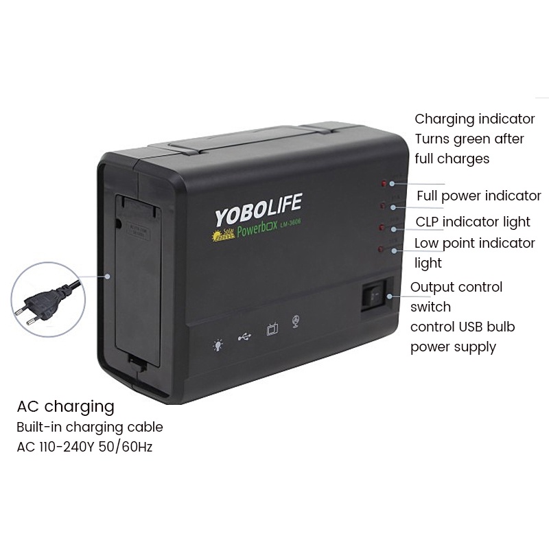 JDEX Yobolife Solar lighting system Portable Panels Charging Generator ...