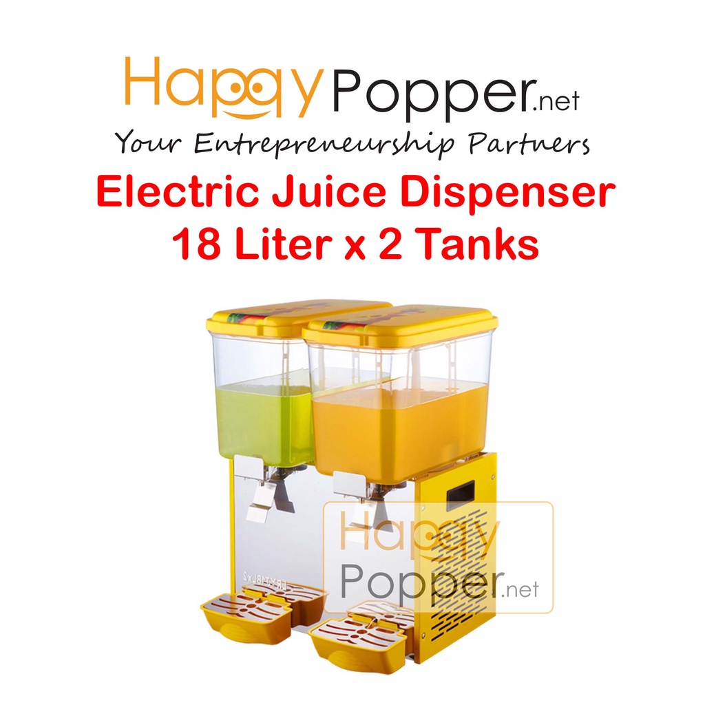 HAPPYPOPPER Commercial Juice Dispenser 18Liter 10Liter 20Liter Single ...