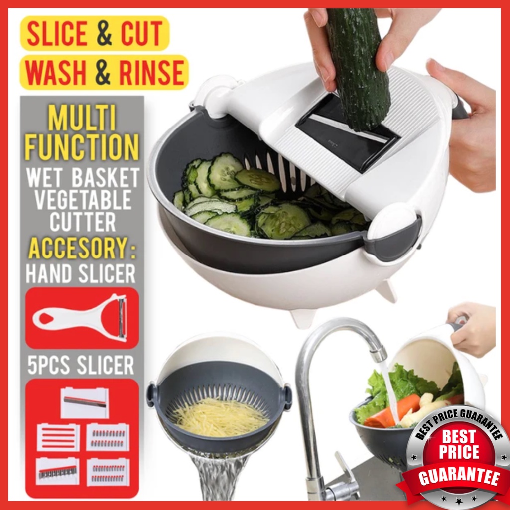 8 IN 1 Multifunction Vegetable Cutter Manual Carrot Chopper Potato ...