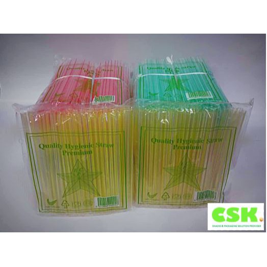 7 inch Disposable Plastic Straw (80pcs+-) / Straw Plastik Pendek 7 inci ...