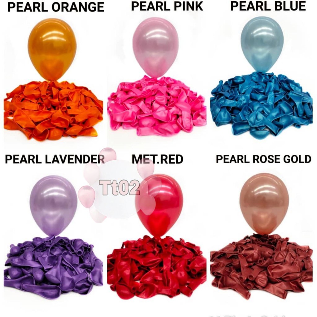 Lateks Belon 6 inci Balloon Berwarna Metalik ( Berkilat ) | Shopee Malaysia