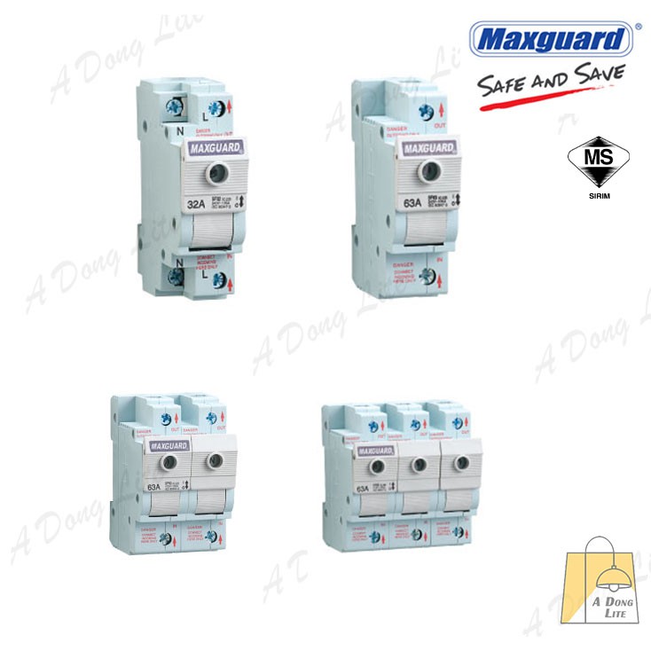 Maxguard 32A, 63A, 1Pole - 3Pole Switch Fuse MAIN SWITCH (SF series ...