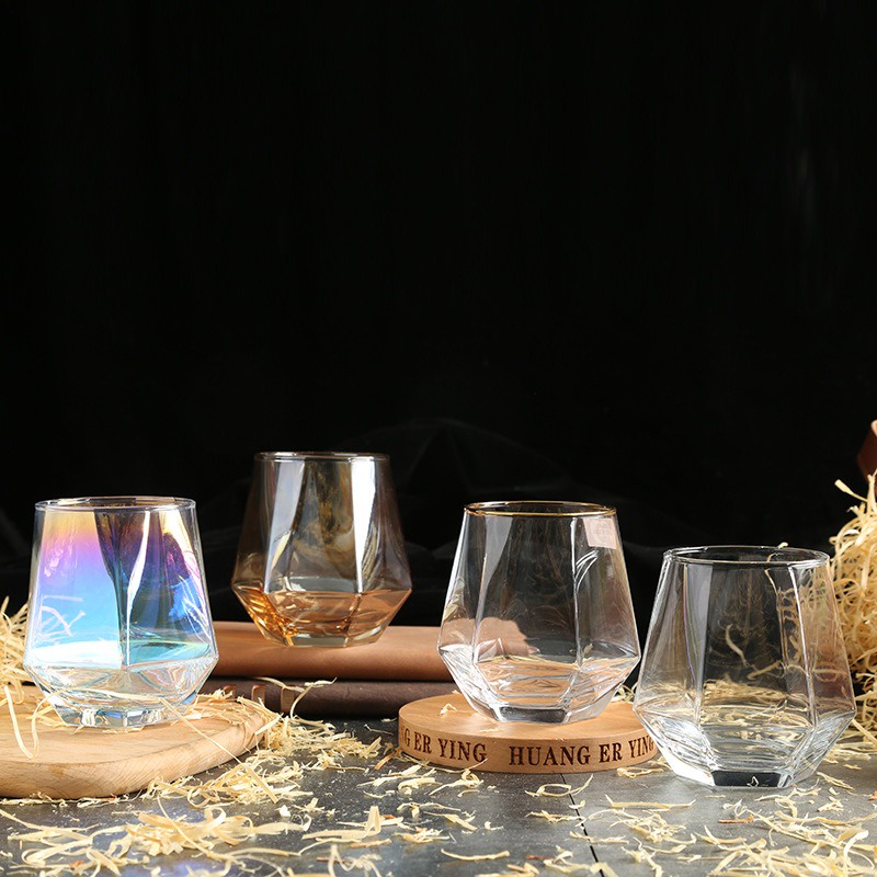 Juice Milk Cup New Glass Hexagonal Geometric Drinking Glass Water Wine ...