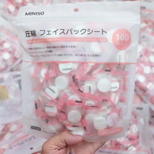 Japanese Miniso compressed mask, bag of 100 tablets | Shopee Malaysia