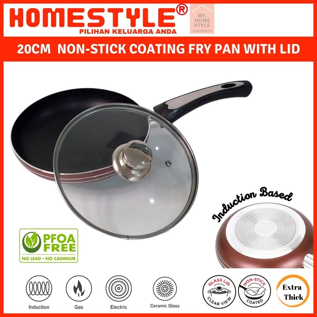 [READY STOCK] MY HOME STYLE 20cm Non Stick Deep Frypan/Frying Nonstick ...