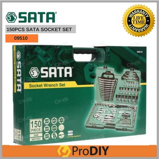 SATA 09510 150PCS TOOLS 1/4" & 3/8" & 1/2" Socket Tool Box Set | Shopee ...