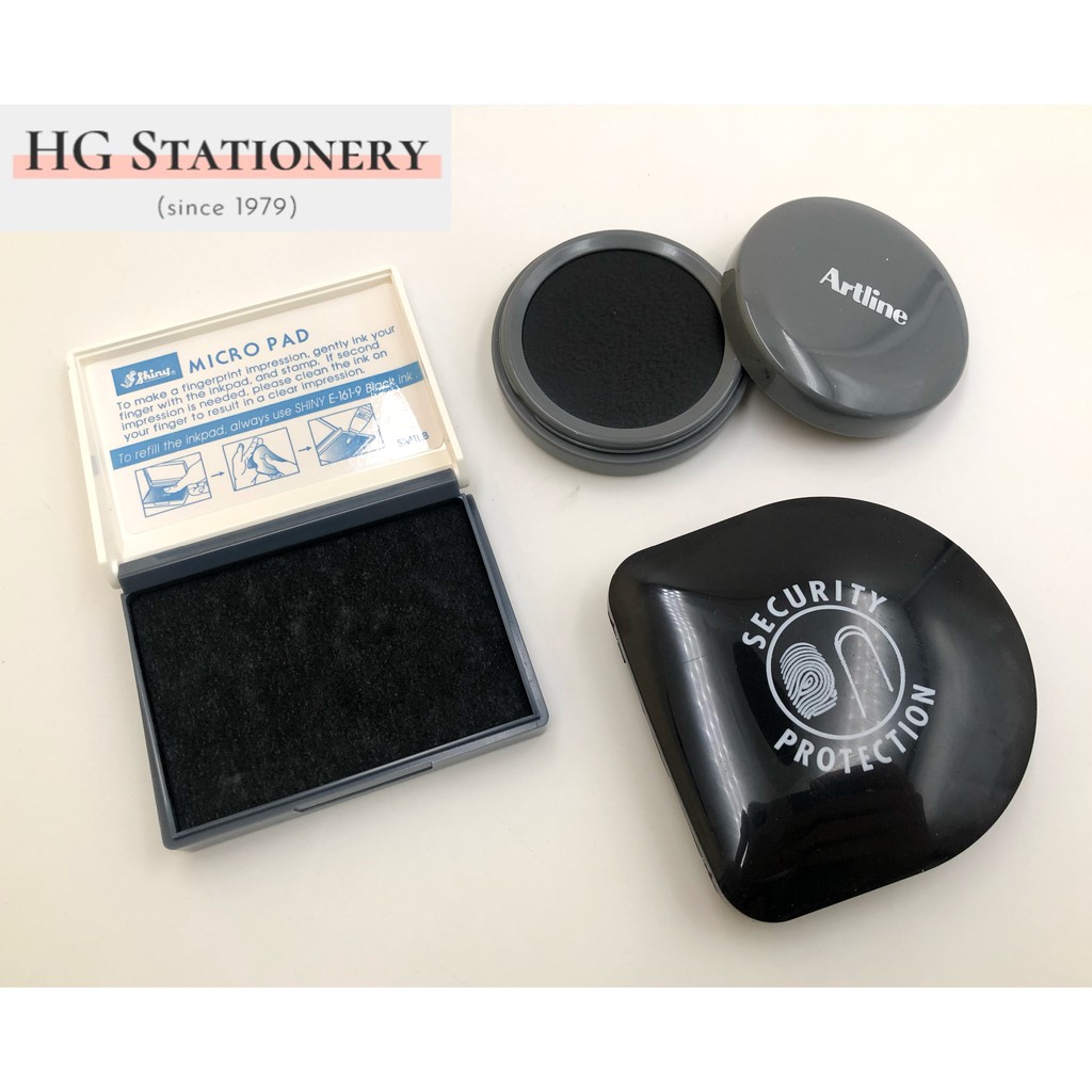 2 Types of Thumbprint Pad in Black (Shiny / Huhua) | Shopee Malaysia