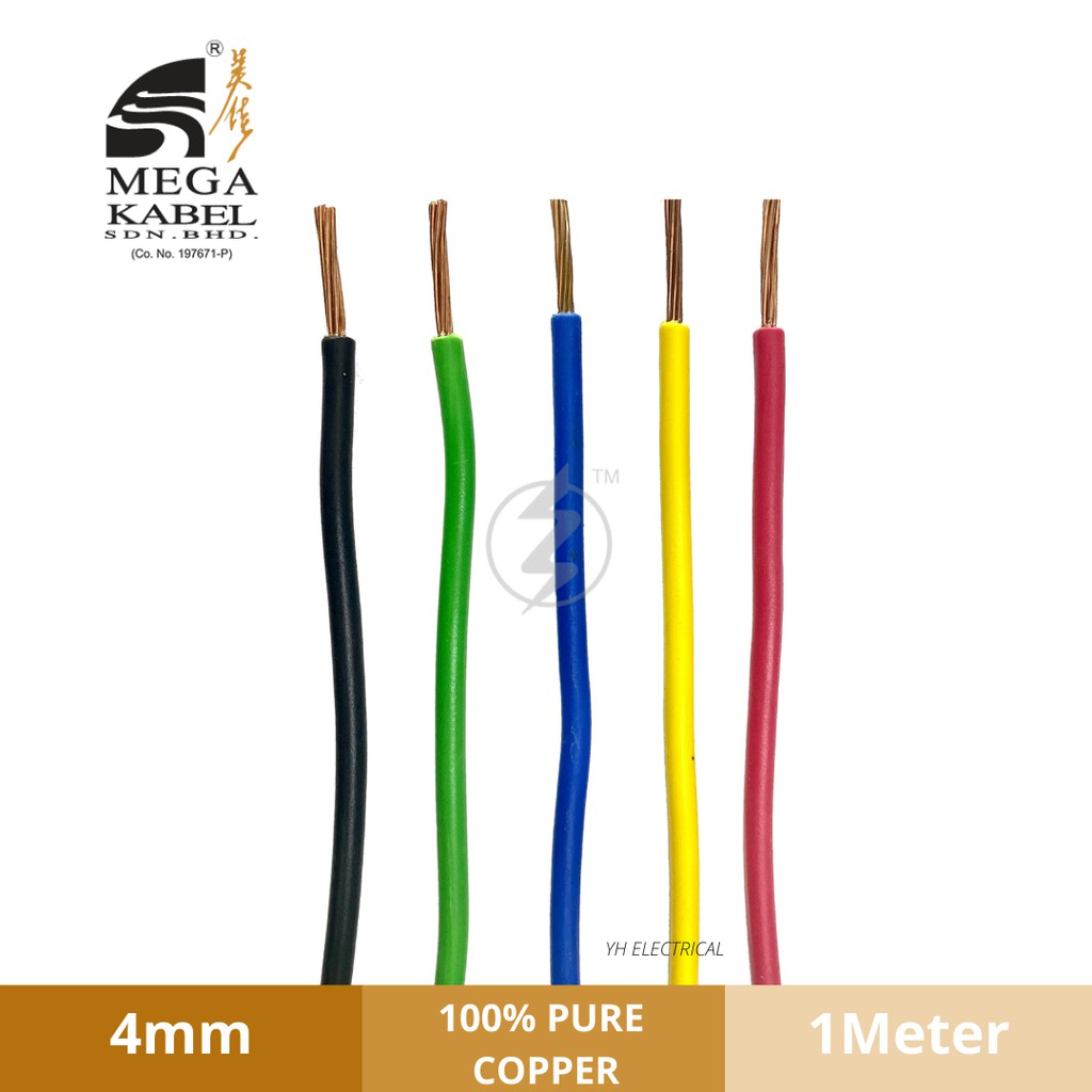 1 METER - MEGA 4mm (7/0.85mm) PVC Insulated Power Cable Wire ...