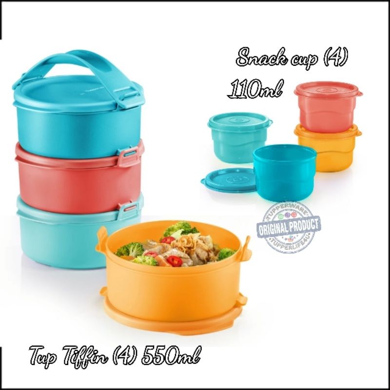 💥Ready Stock - cat 2021💥Tupperware Tup Tiffin (4) 550ml | Shopee Malaysia
