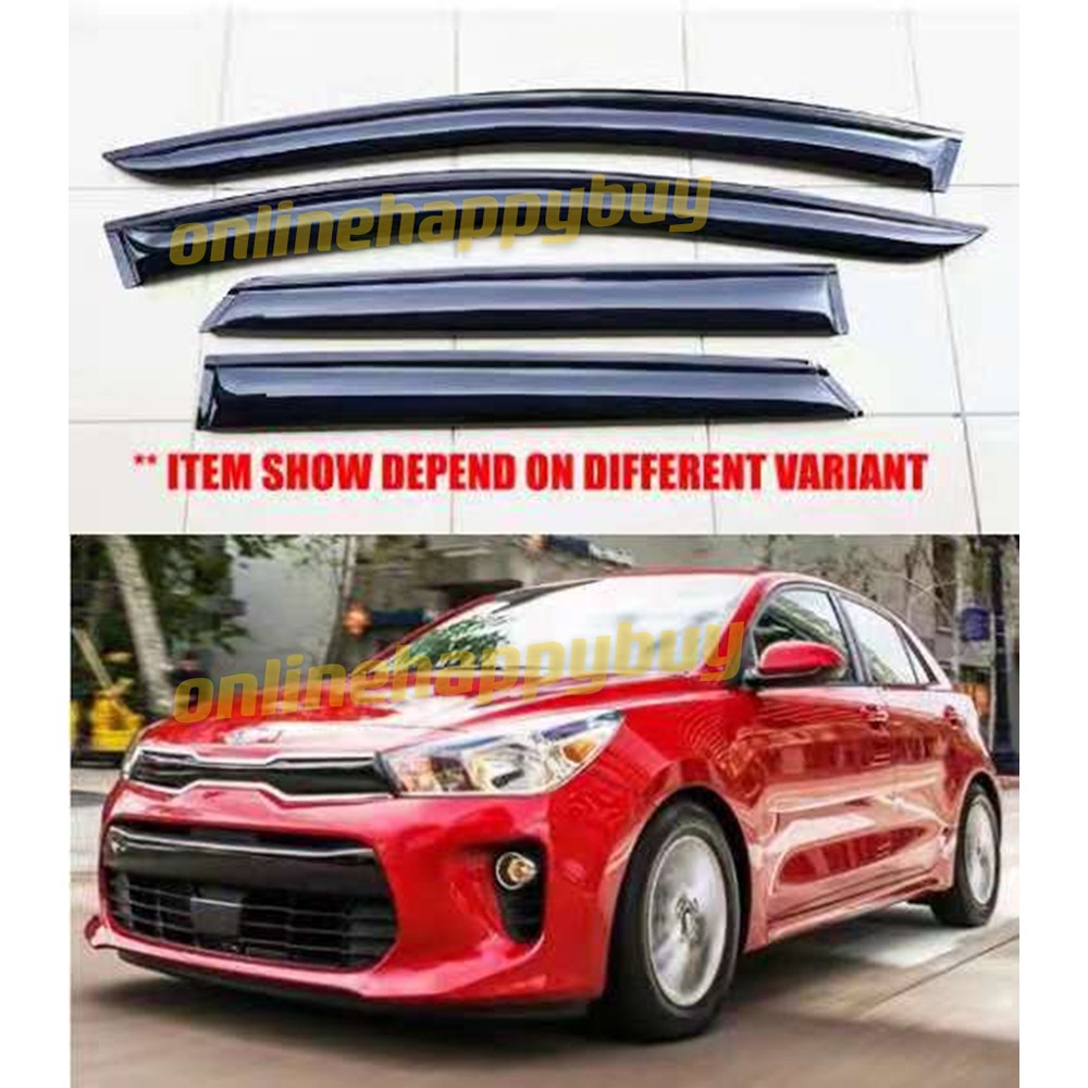 KIA RIO YB 17Y- ABOVE (SMALL 3"/ MEDIUM 4") DOOR VISOR | Shopee Malaysia