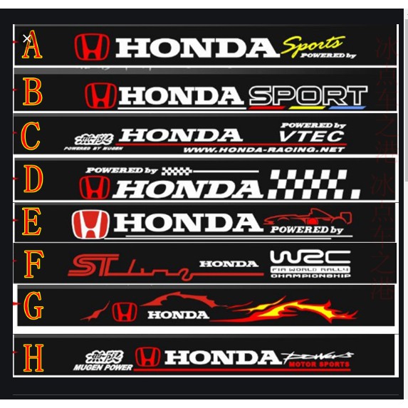 HONDA Front Windscreen Windshield Window Sticker | Shopee Malaysia