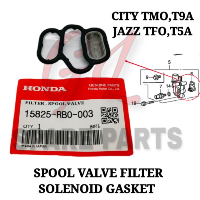 SPOOL VALVE FILTER/SOLENOID GASKET HONDA TMO,TFO,T9A,T5A,CITY,JAZZ ...