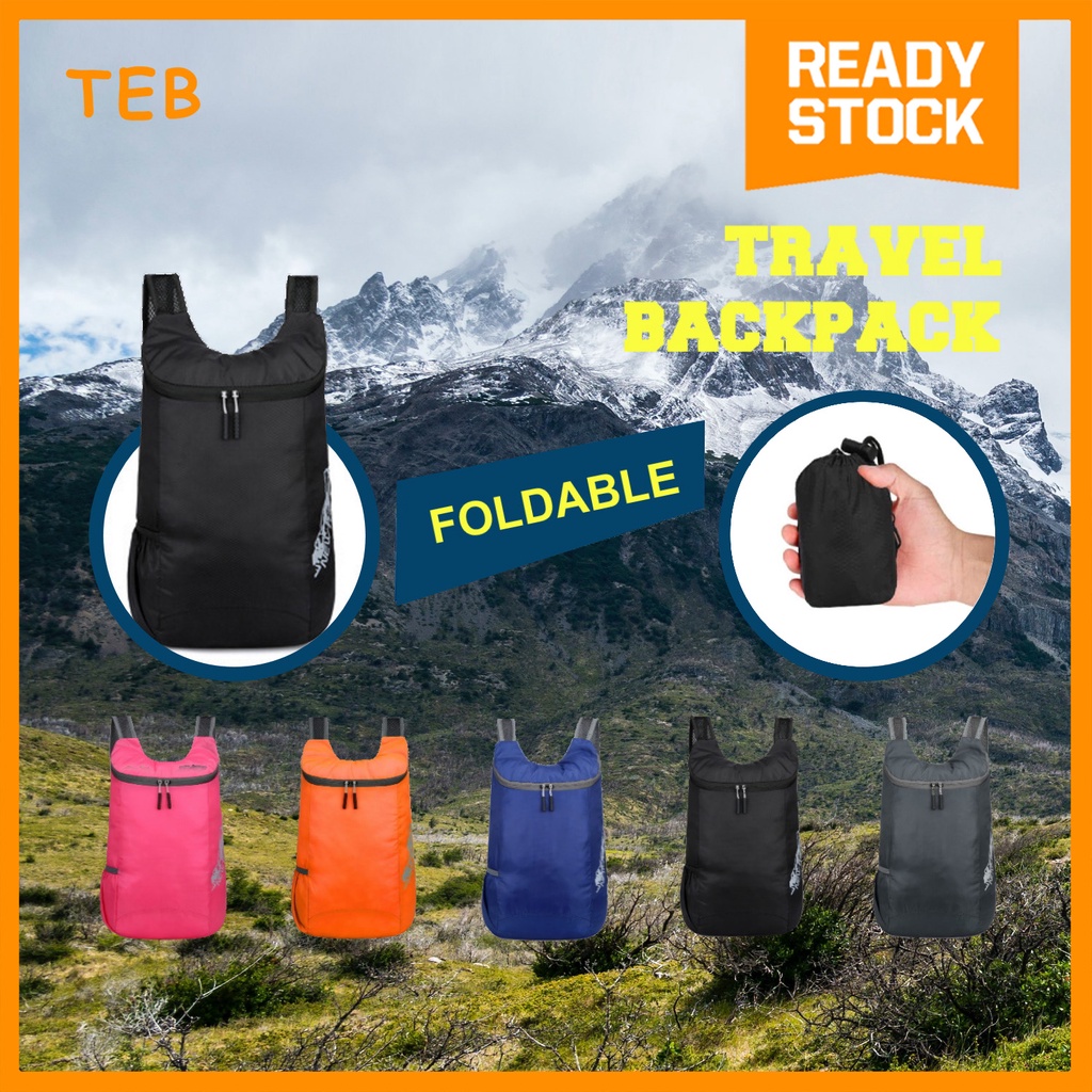 [TEB] Travel Mini Foldable Hiking Bag Ultralight Outdoor Backpack Light Weight Waterproof Bag ...