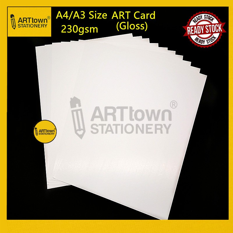 A4/A3 230gsm 2 Side Art Card (10/20/50 Sheets/Pack)(Ready Stock ...
