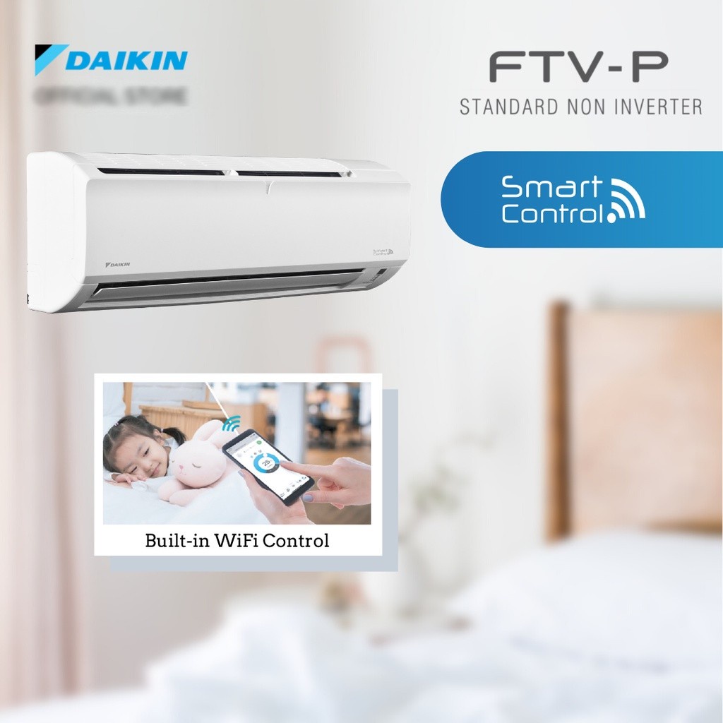 DAIKIN 1HP / 1.5HP / 2HP / 2.5HP / 3HP Non Inverter Air Conditioner (FTV FTKE R32) Aircond ...