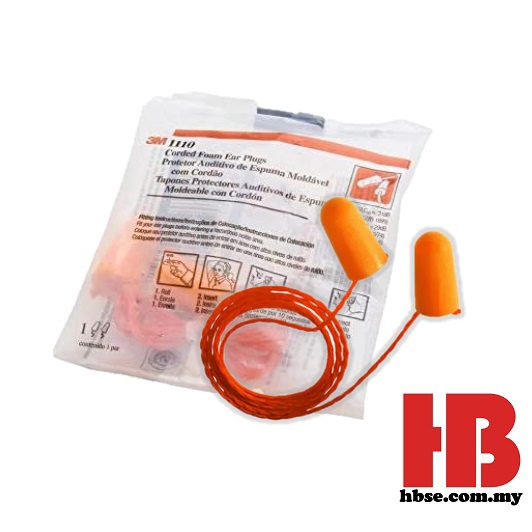 💥[READY STOCK]💥 3M 1110 CORDED SOFT FOAM EARPLUGS ( 10 PACK ) | Shopee Malaysia