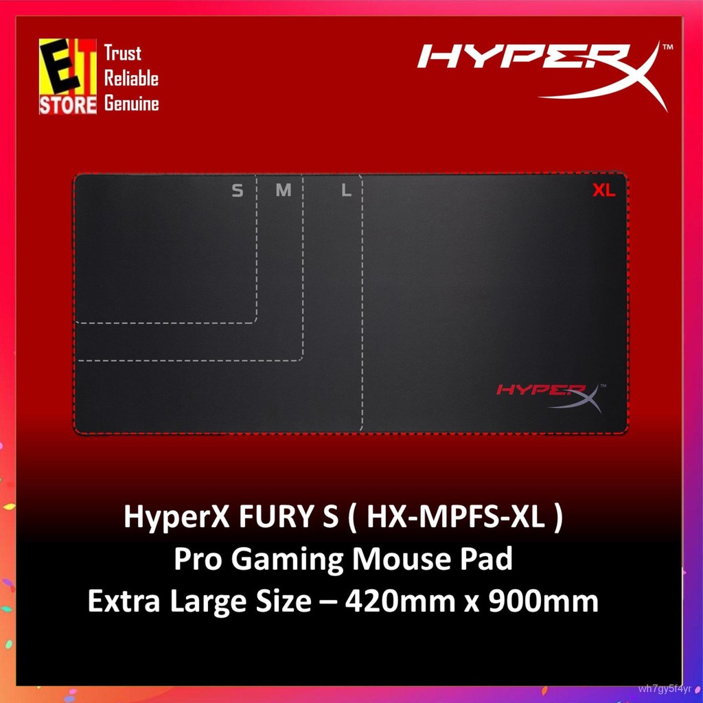 bXS1 HYPERX FURY S PRO GAMING MOUSE PAD (EXTRA LARGE) 900mm x 420mm (HX ...