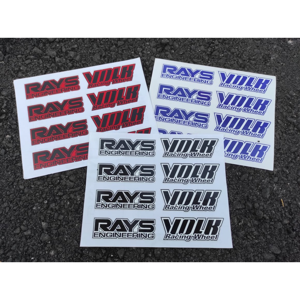 [Readystock]RIM sticker Rays Volk Racing sticker KI00421(NON REFLECTIVE ...
