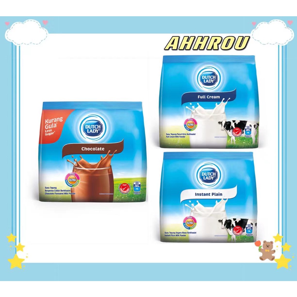 Dutch Lady Family Instant Milk Powder 350g (Chocolate/Full Cream/Plain ...